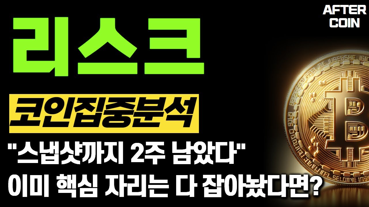 리스크 코인 스냅샷까지 2주 남았다 이미 핵심 자리는 다 잡아놨다면 리스크코인전망 리스크코인 리스크코인분석