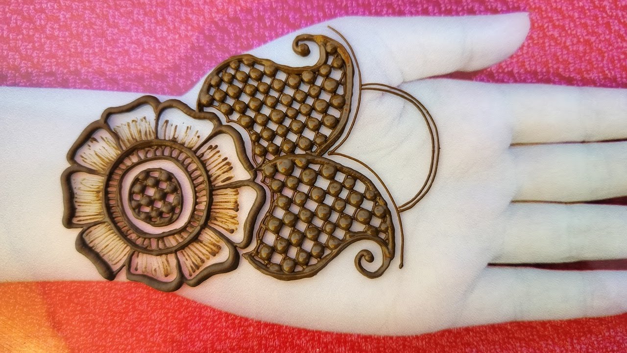 New Hatheli ki mehandi ka design | New flower mehndi designs front hand ...