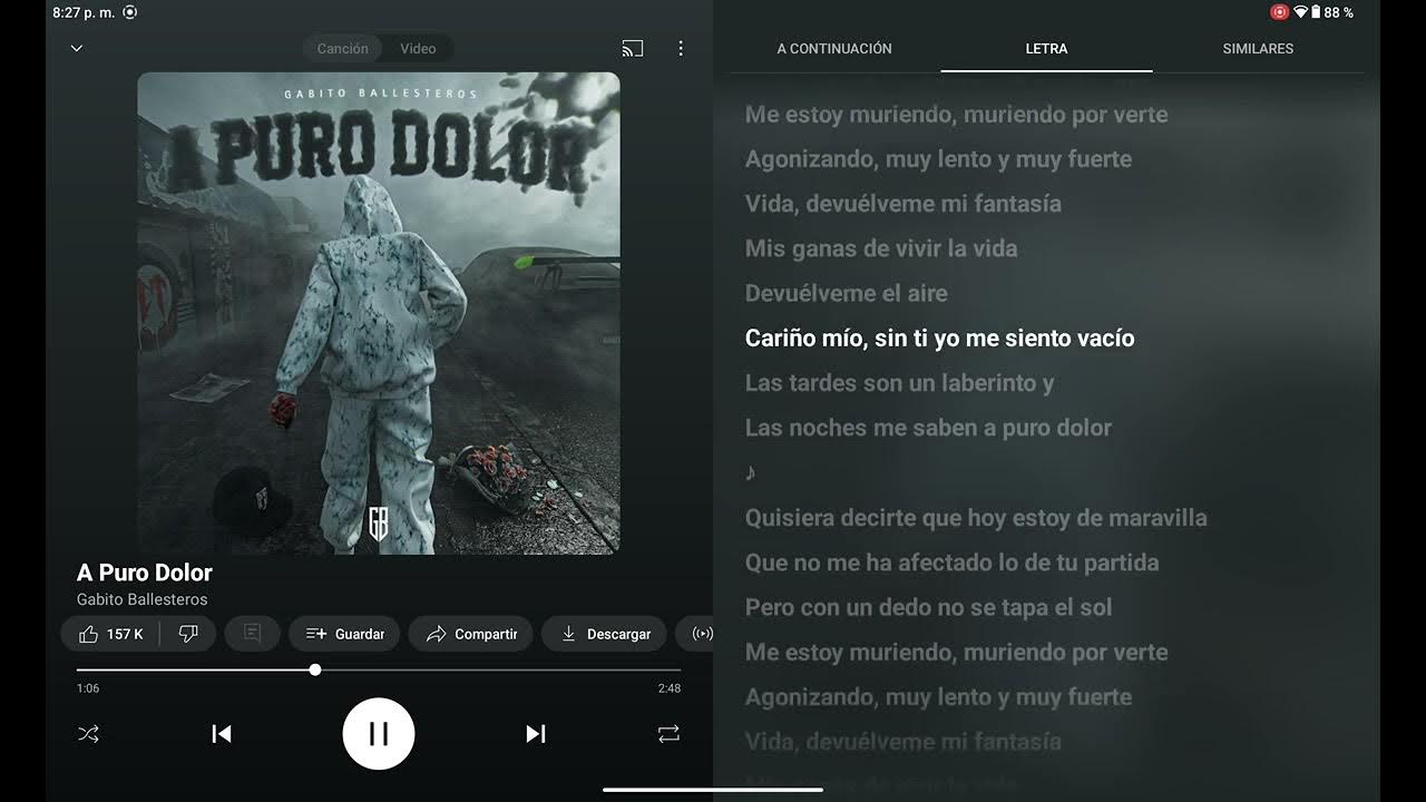 A Puro Dolor-LETRA™ - YouTube