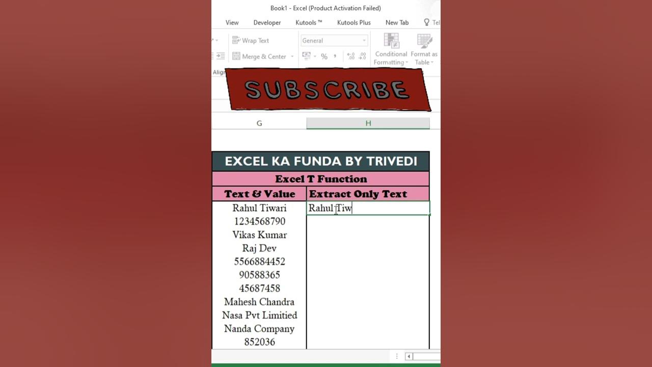 Extract Only TEXT In Excel excel excelsolutions exceltutorial extract-only-text-in-excel-excel-excelsolutions-exceltutorial