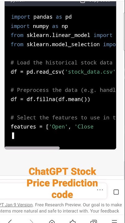 Stock price analysis & prediction code #chatgpt #pythonprogramming #python #algorithm # ...