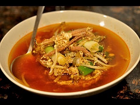 Recipe for Korean Spicy Beef Soup Yuk Gae Jang - YouTube