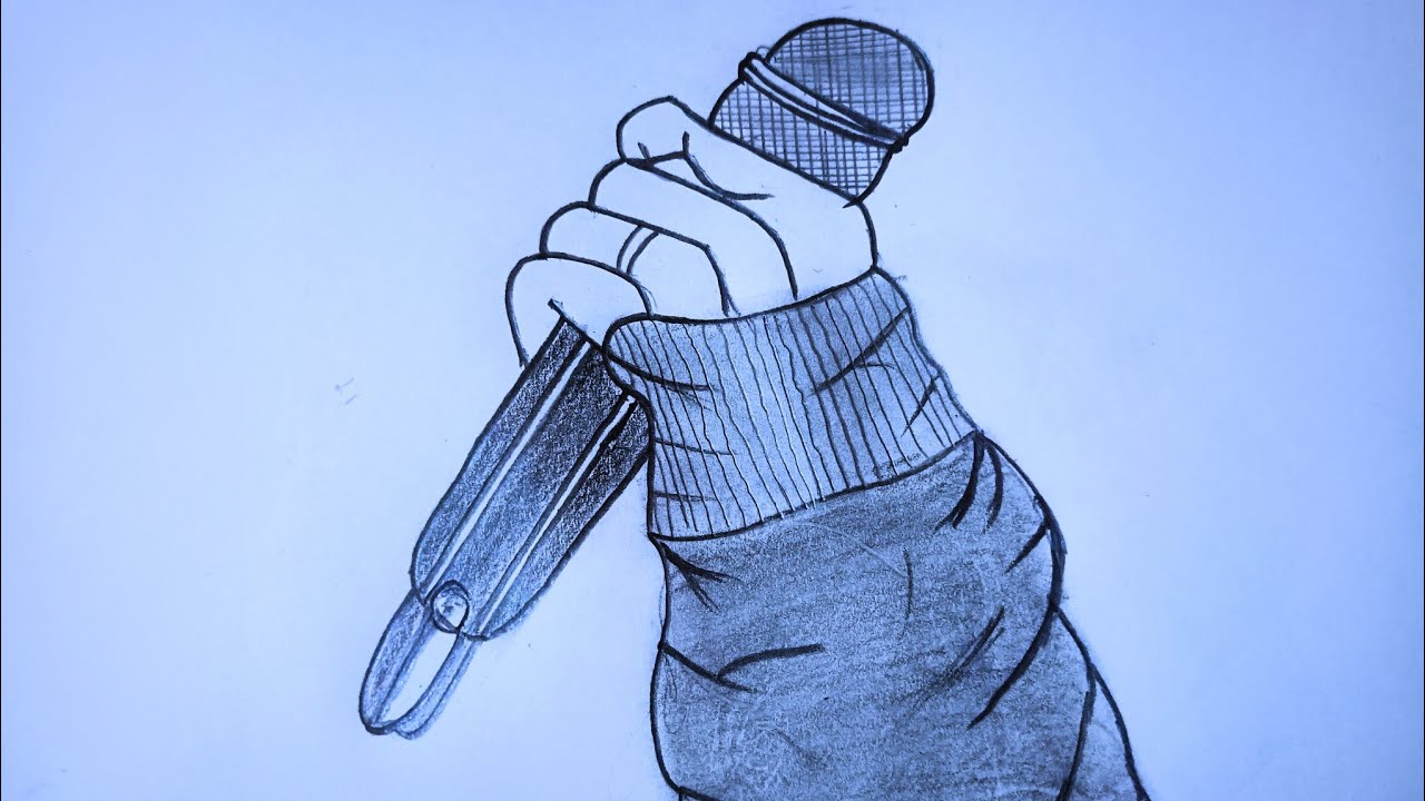 hand drawing || hand mic drawing - YouTube