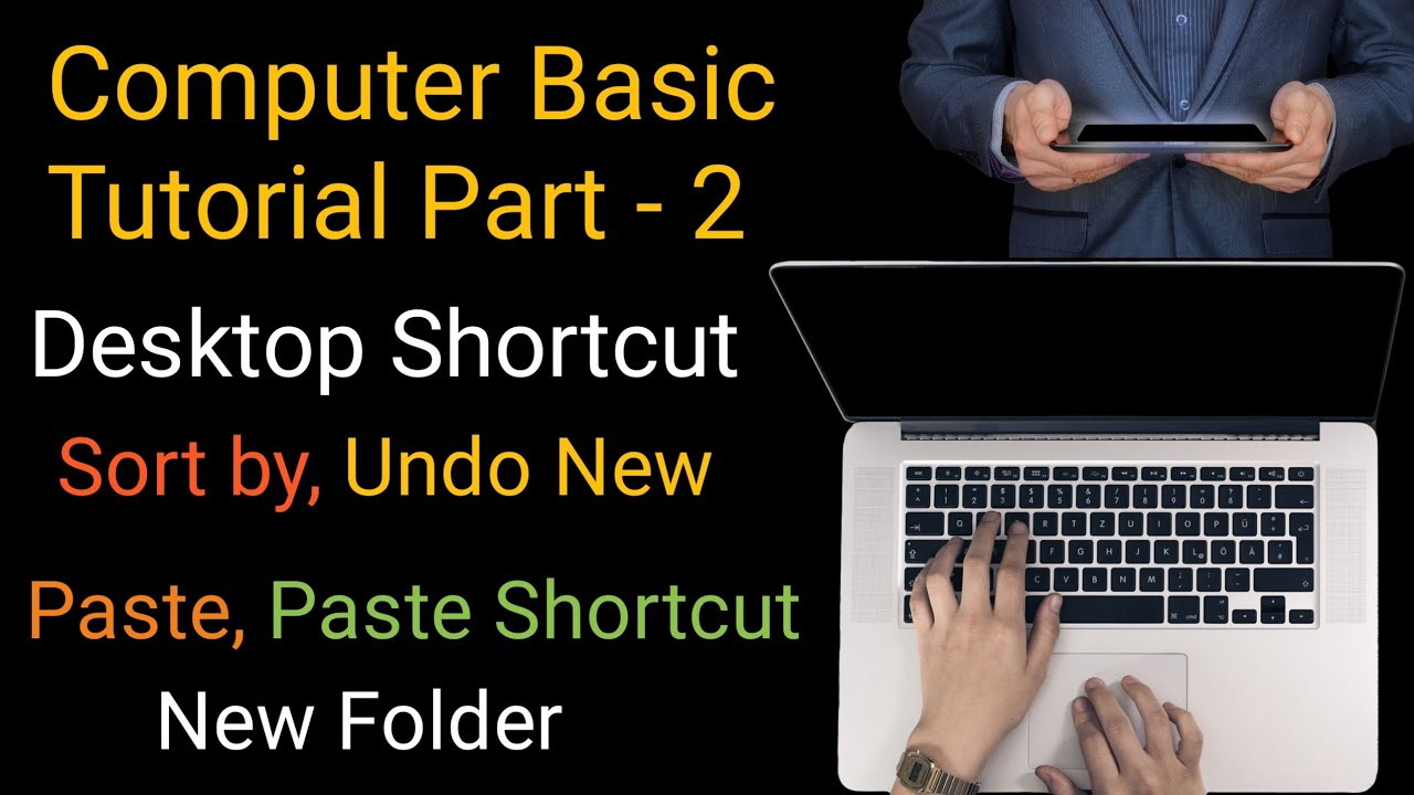 Computer Basic Tutorial ||How To Create Desktop Shortcut || Create ...