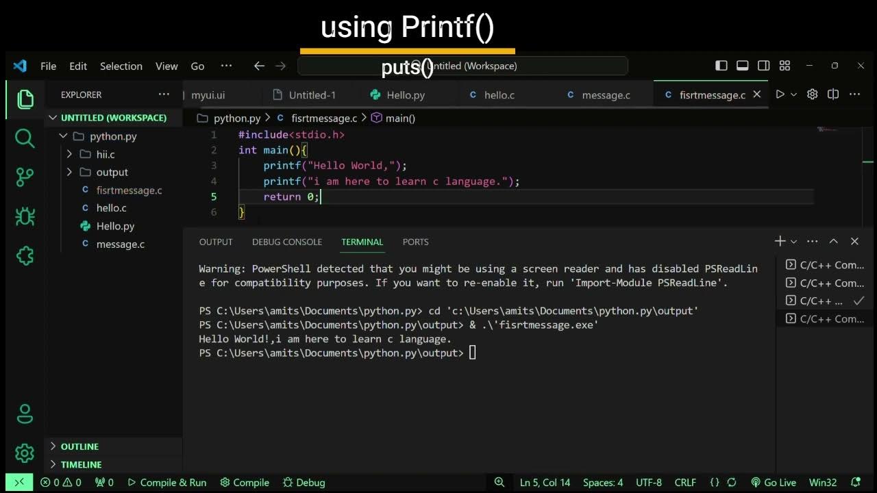 C Program Series 02 Learncodeonline Youtube