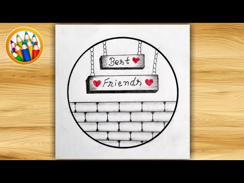 Circle Drawing best Friends drawing easy step by step drawing pencil ...