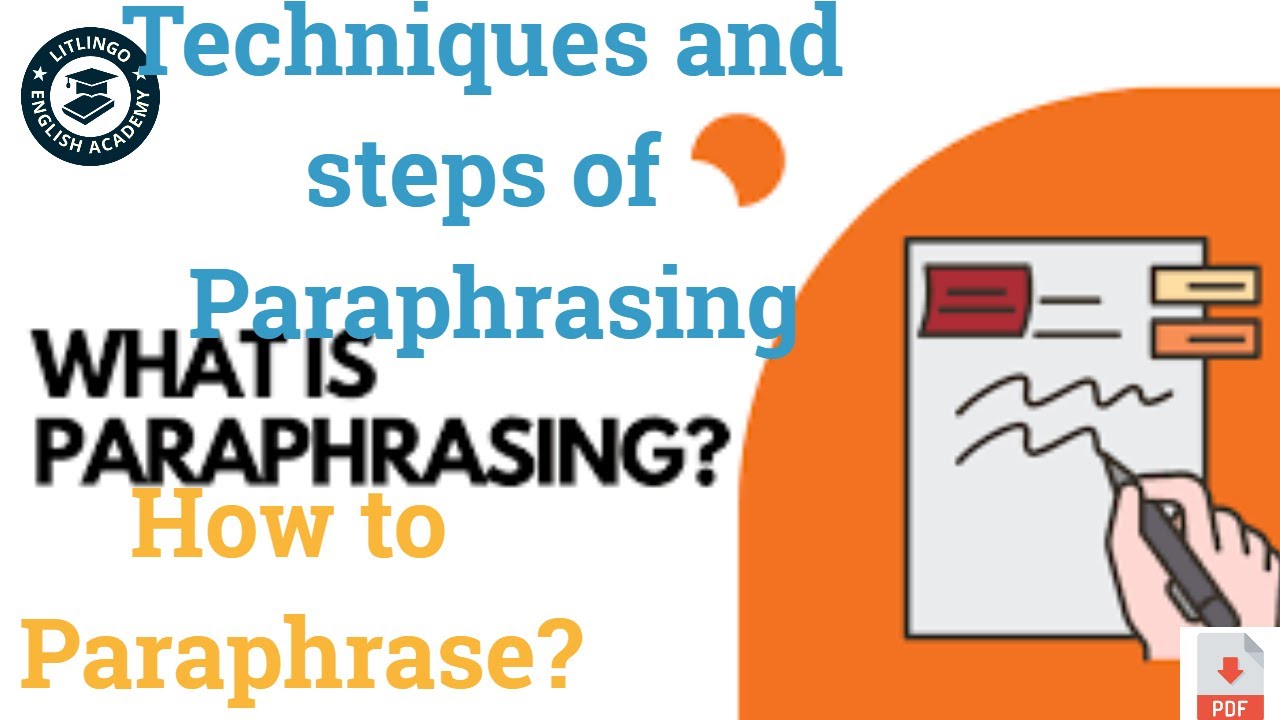 Paraphrasing | How to Paraphrase? - YouTube
