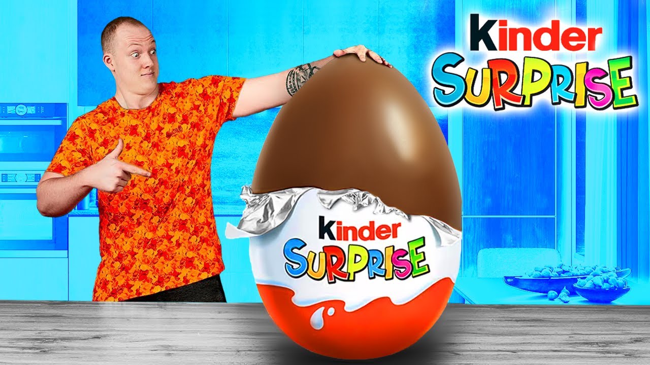 Kinder Surprise Gigante | Cómo hacer el Kinder Surprise de bricolaje ...
