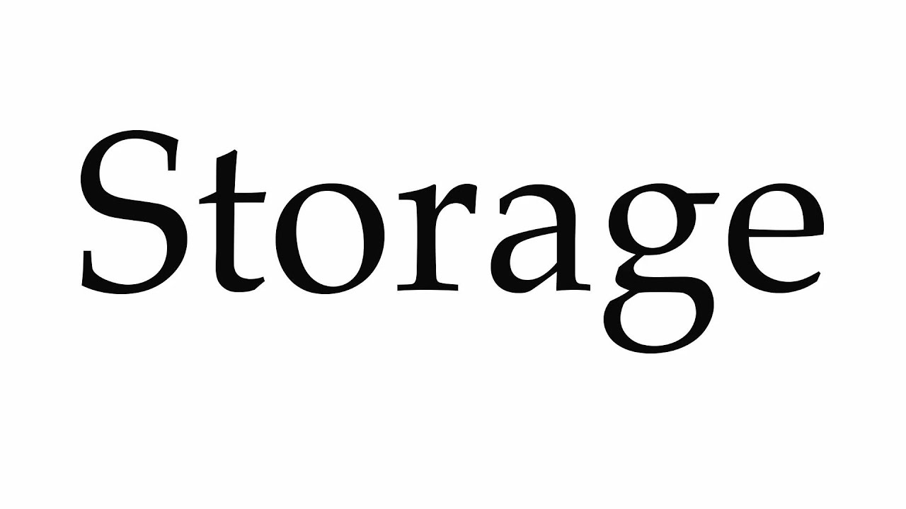 How to Pronounce Storage - YouTube