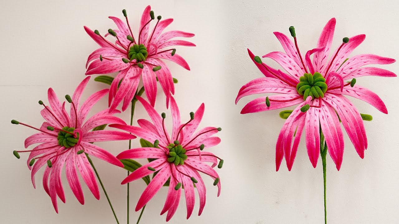 How to Make Beautiful Pipe Cleaner Flower | diy fuzzy wire flowers ...