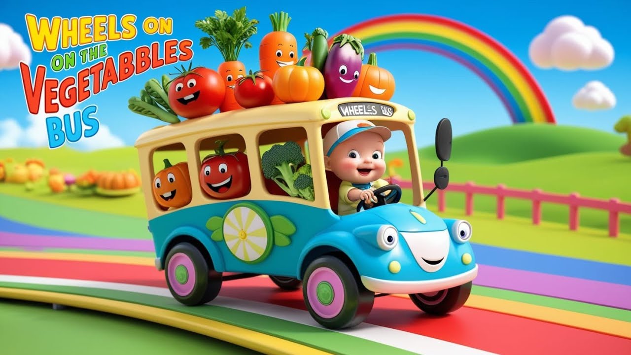 "🎶 Wheels on the Vegetable Bus: Fun Sing-Along Nursery Rhyme for Kids ...