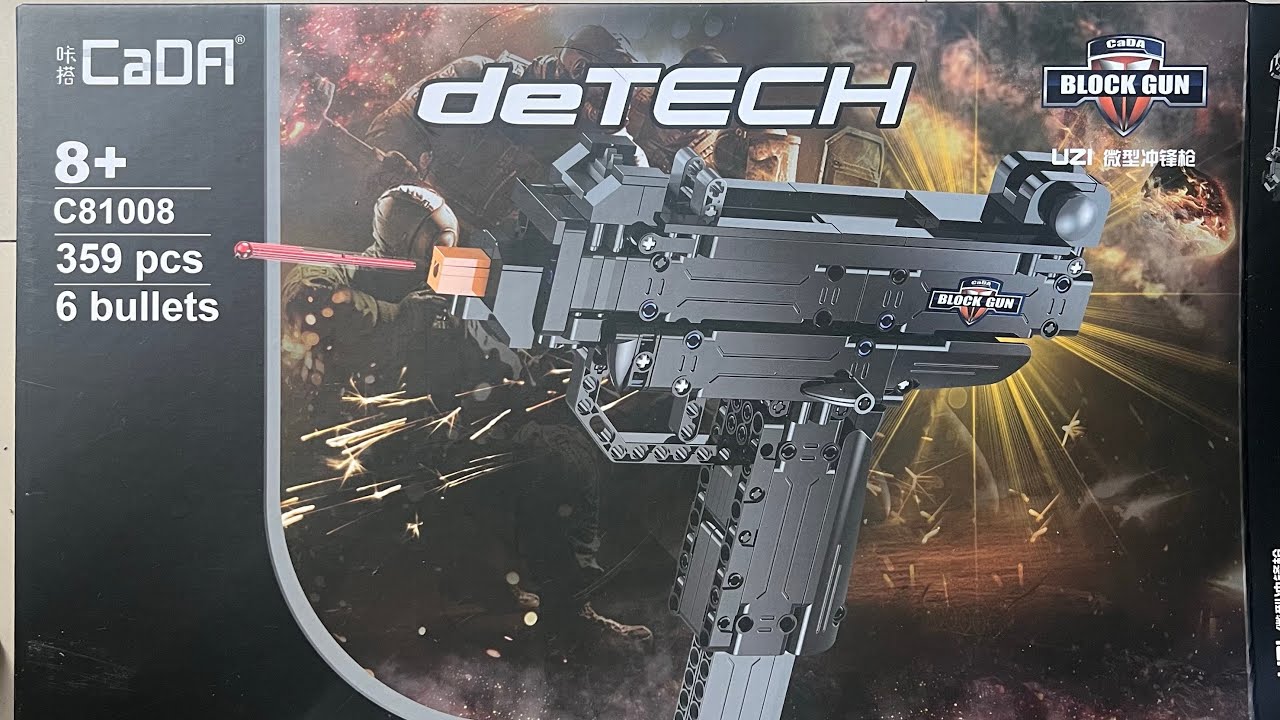 Lego detech uzi block gun - YouTube
