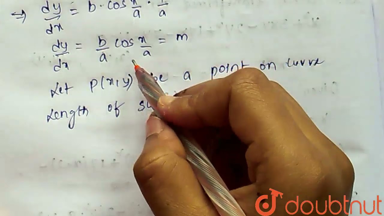 Find The Lengths Of Subtangent And Subnormal At A Point On The Curve `y Bsin X A ` Youtube