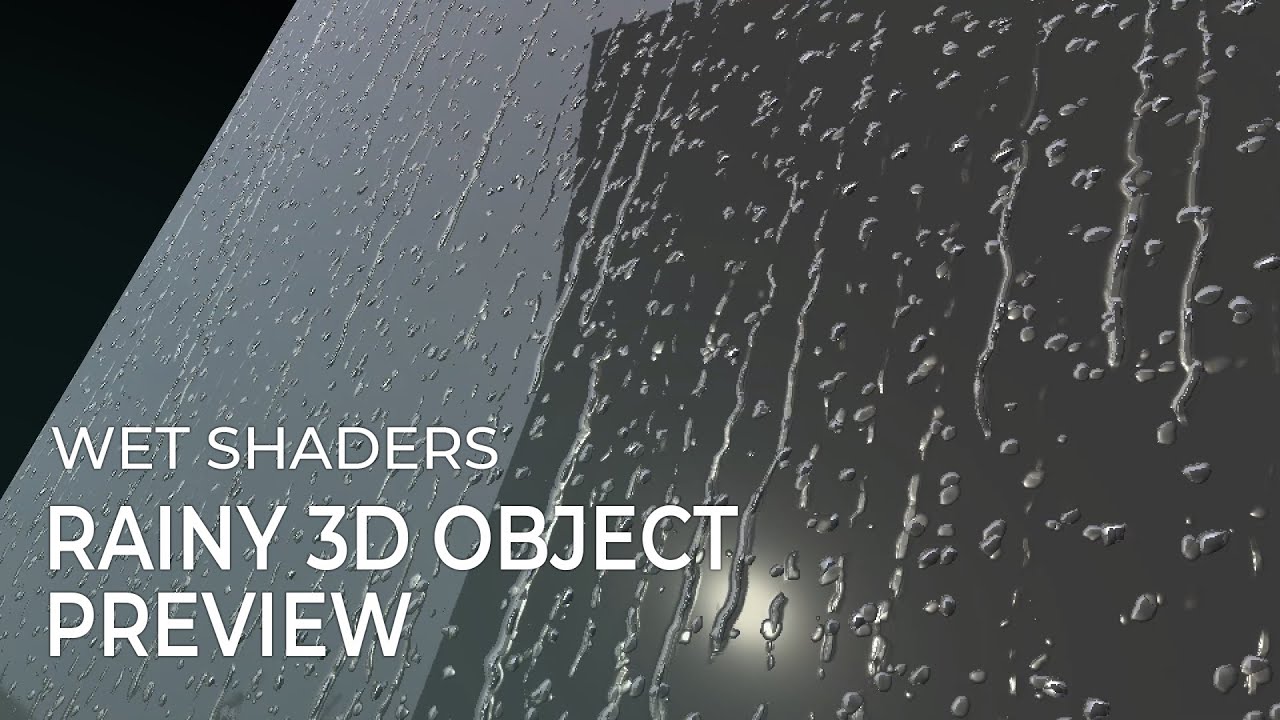 Rainy 3D Object shader - Preview 2 - YouTube
