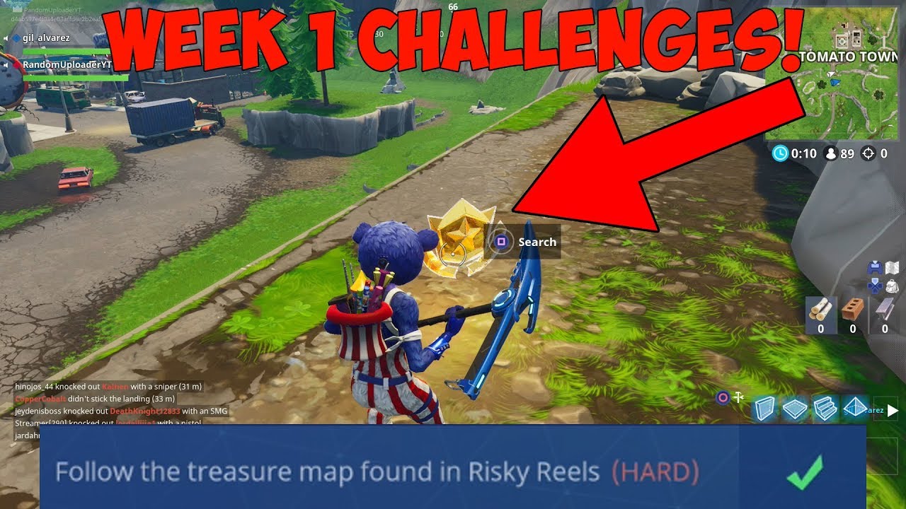 "Follow the treasure map found in Risky Reels" *Location* Week 1 ...
