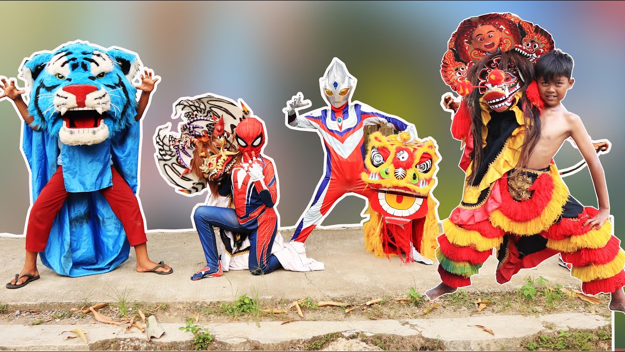 Lucu Sandi Jadi Superhero Main Barongan Barongsai Devil Macanan Youtube