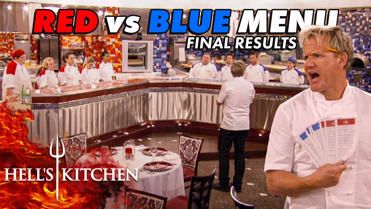 Chef Ramsay’s DISILLUSIONED By Red vs Blue Menu Dinner Service | Hell’s Kitchen - YouTube