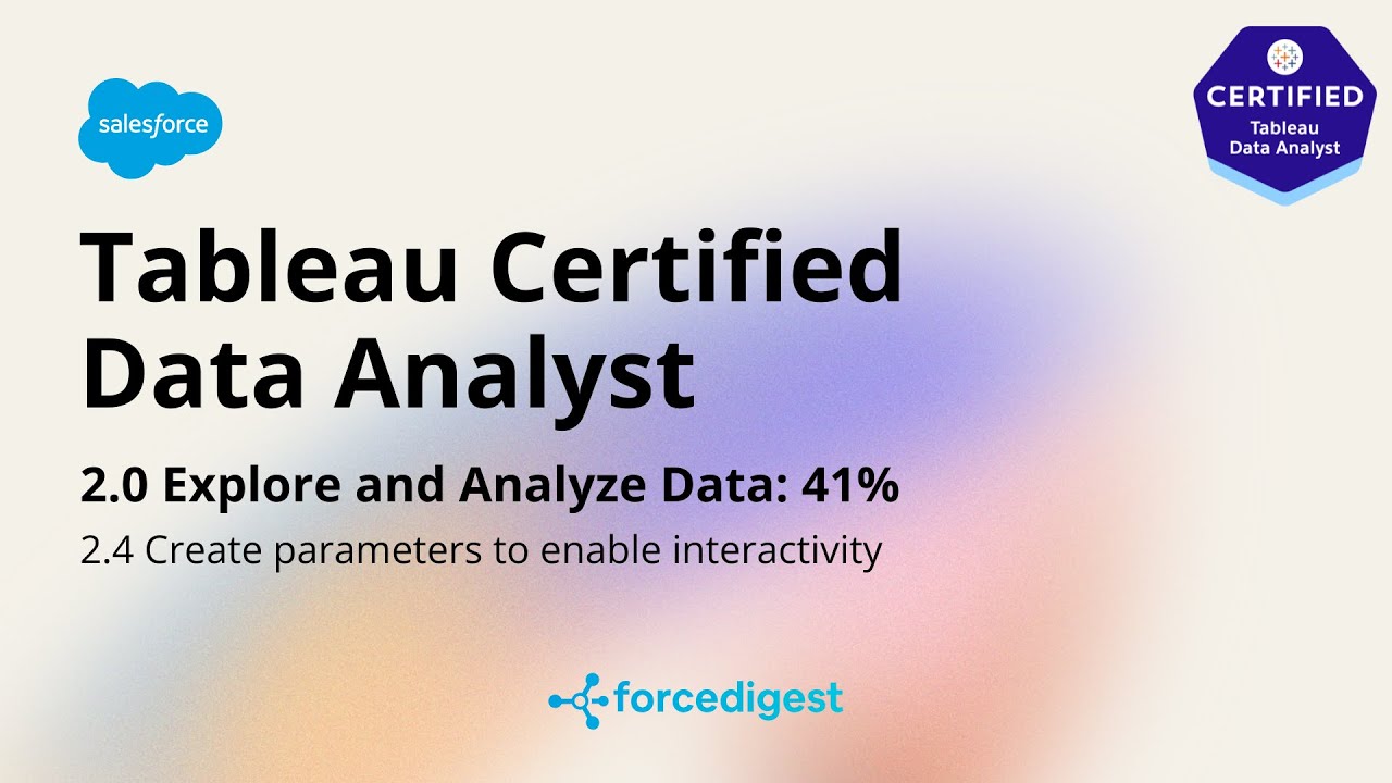 Tableau Certified Data Analyst - Certification Exam Full Course Vol. 2. ...