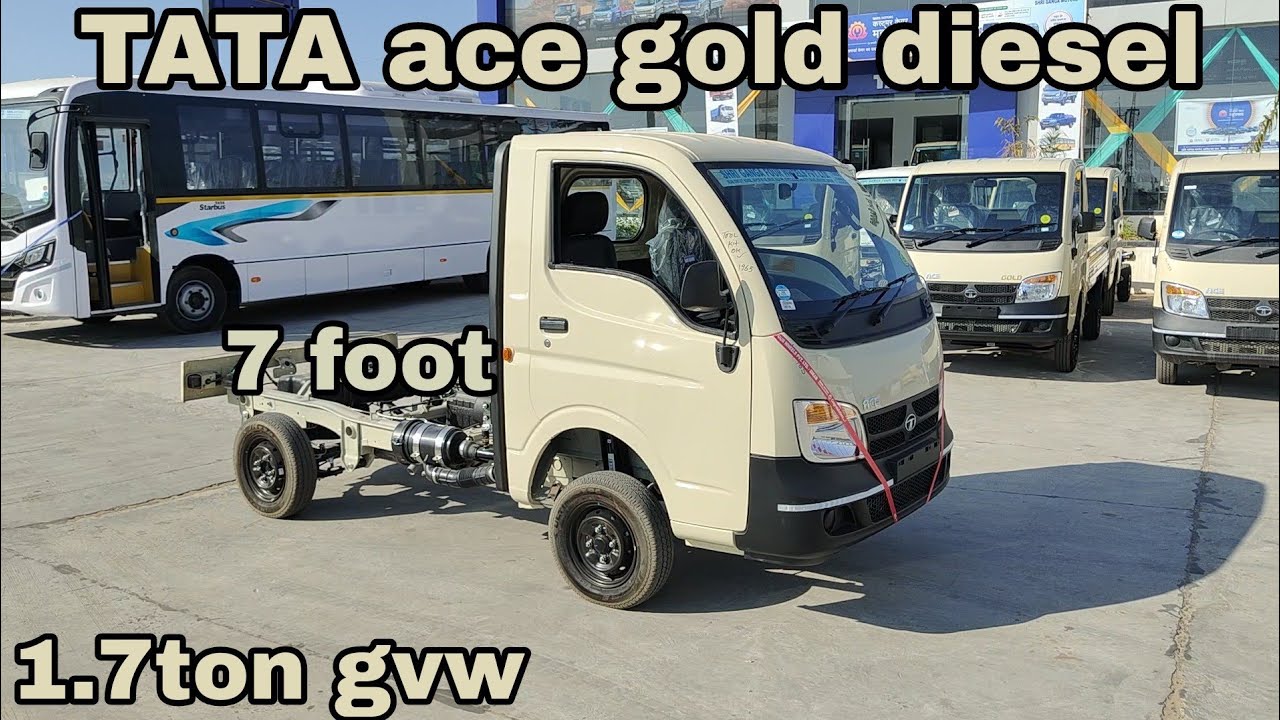 tata ace gold diesel 4 gear cabin body chassis 7 ft load body length ...