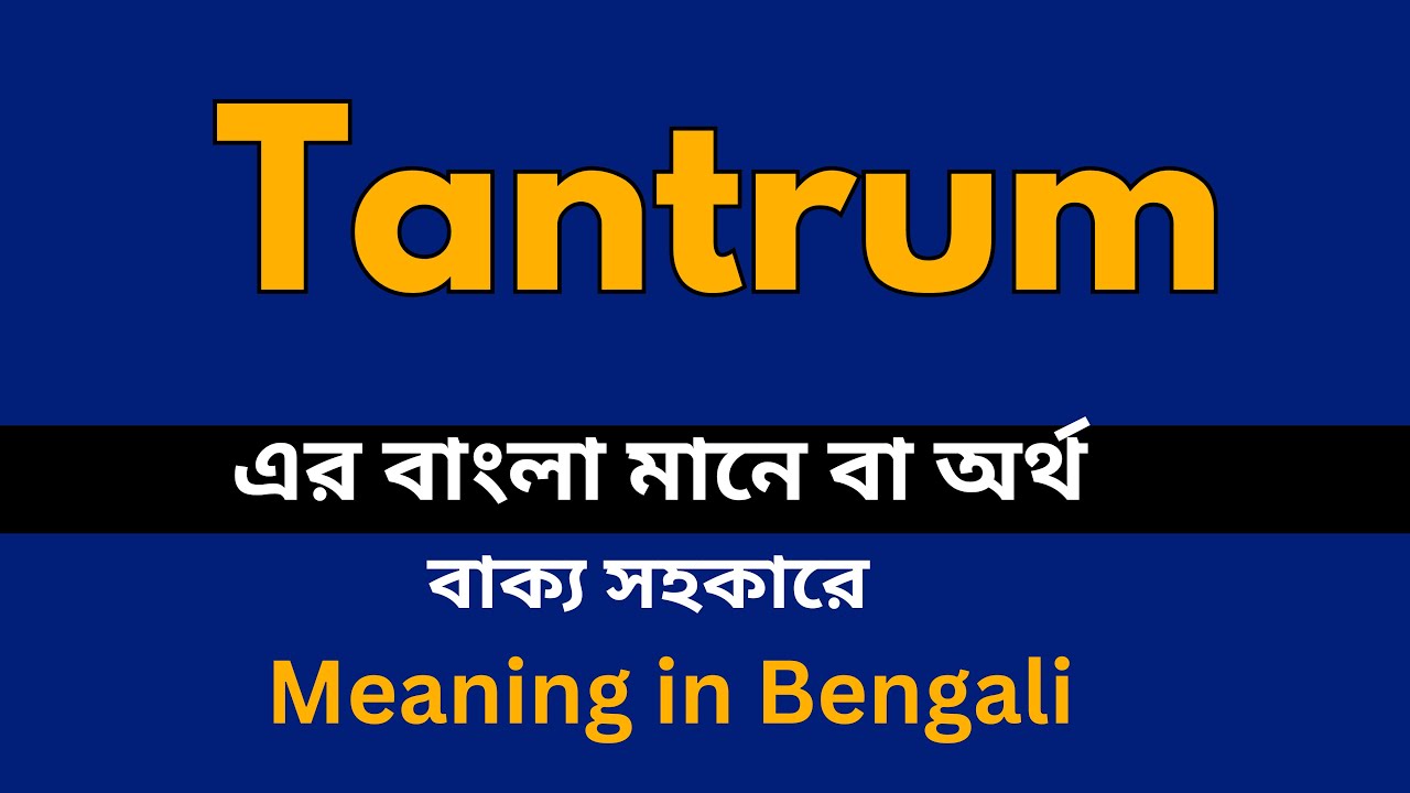 Tantrum Meaning In Bengali Tantrum tantrum-meaning-in-bengali-tantrum
