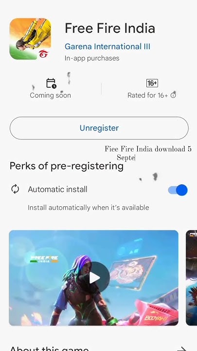 Free Fire Indian Version Pre-registration on playstore 😱 how to download free fire india #short ...