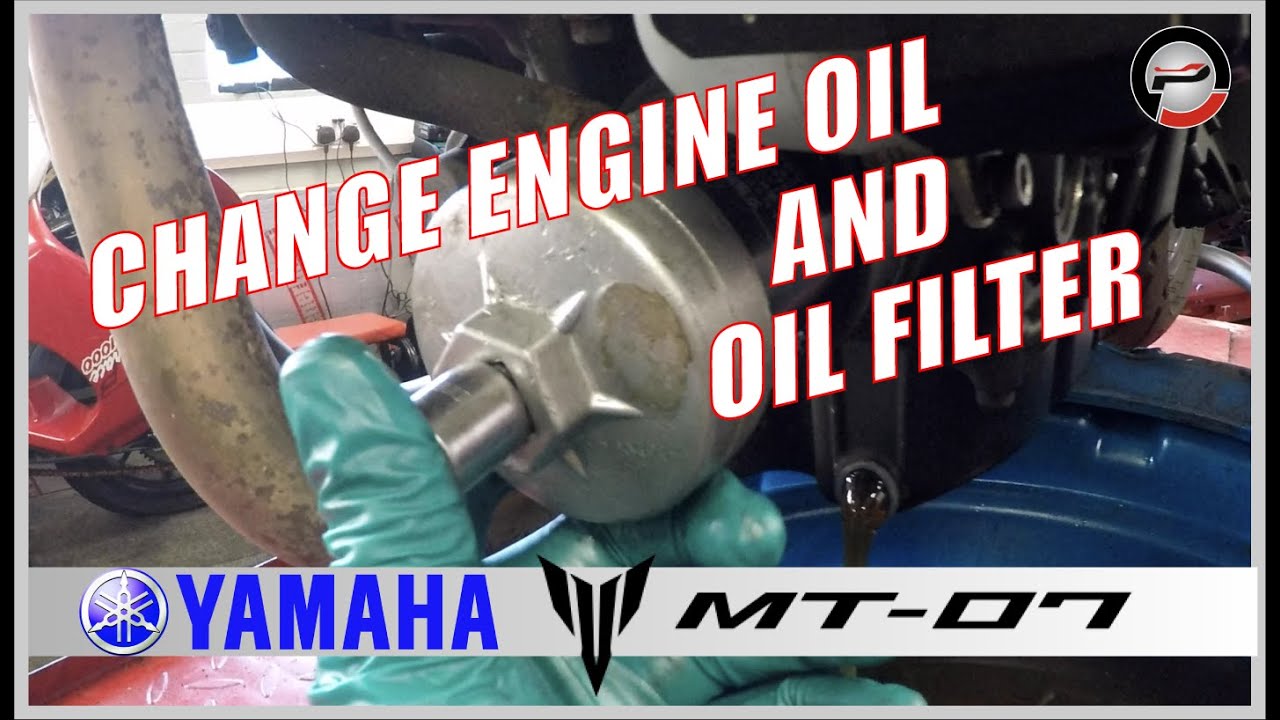 Yamaha MT-07 How to Change The Engine Oil & Oil filter - YouTube
