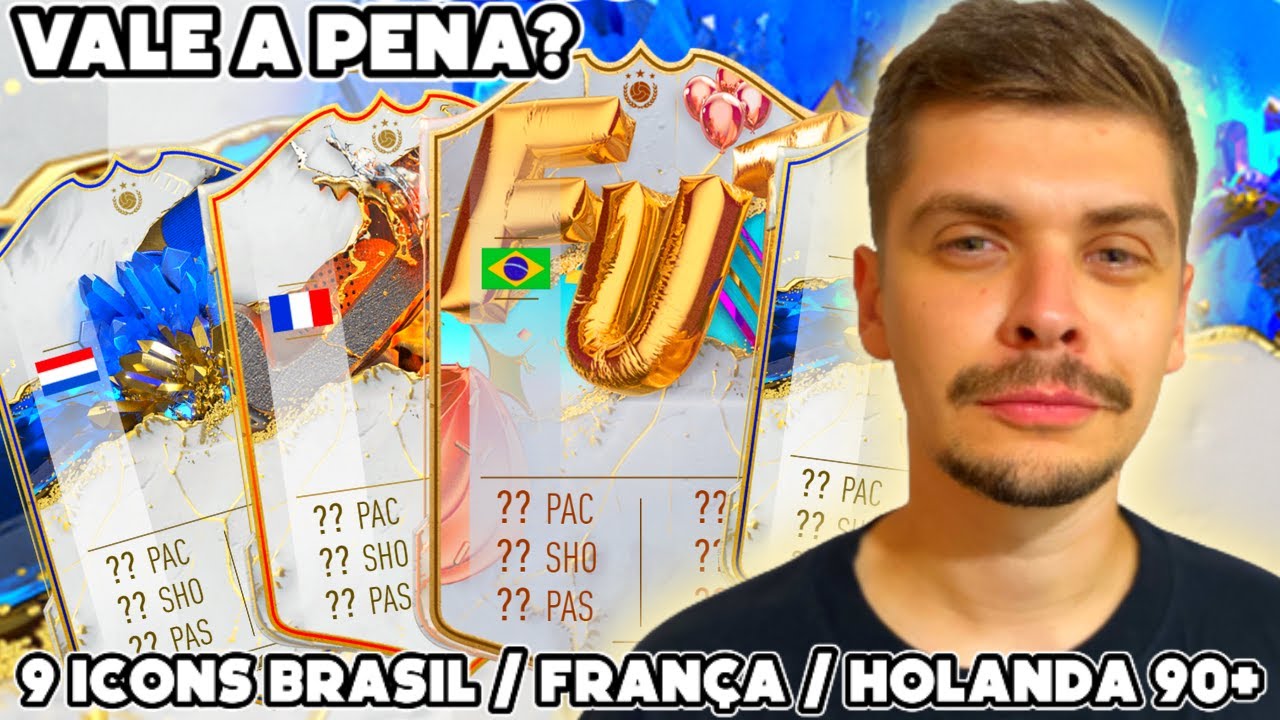 ABRI 9 ICONS BRASIL / FRANÇA / HOLANDA 90+ SERÁ QUE VALE A PENA? FIFA ...
