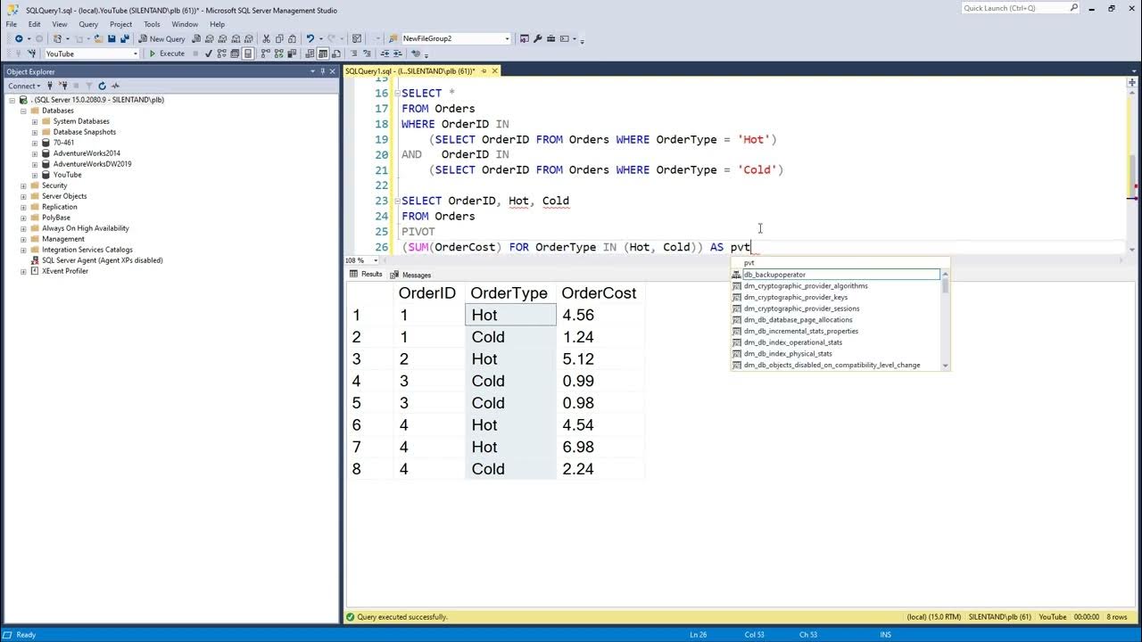 SQL Server Practice Activity - Which orders have got both hot and cold ...