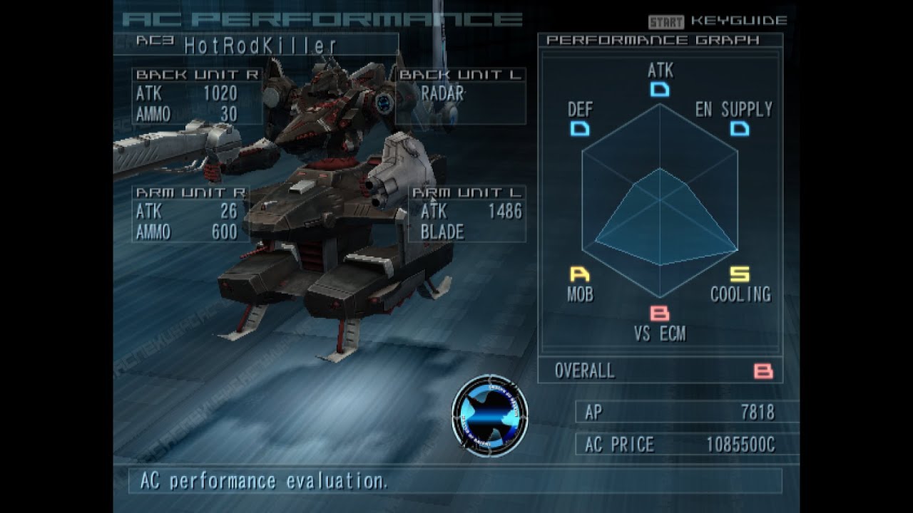 Armored Core AC Showcase - Hot Rod Killer (AC Nexus) - YouTube