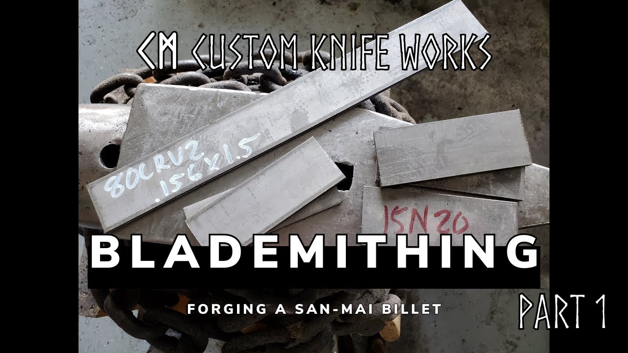 How to Forge Weld a San-Mai Billet - 80CRV2 & 15n20 San-Mai Billet ...