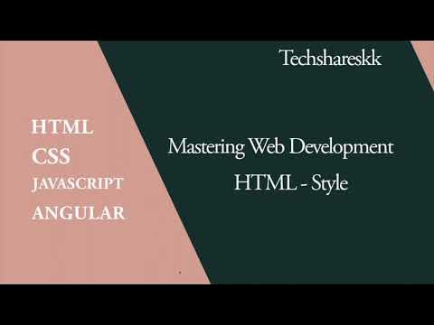 HTML Style Attribute | Mastering of Web development | Part - 12 - YouTube