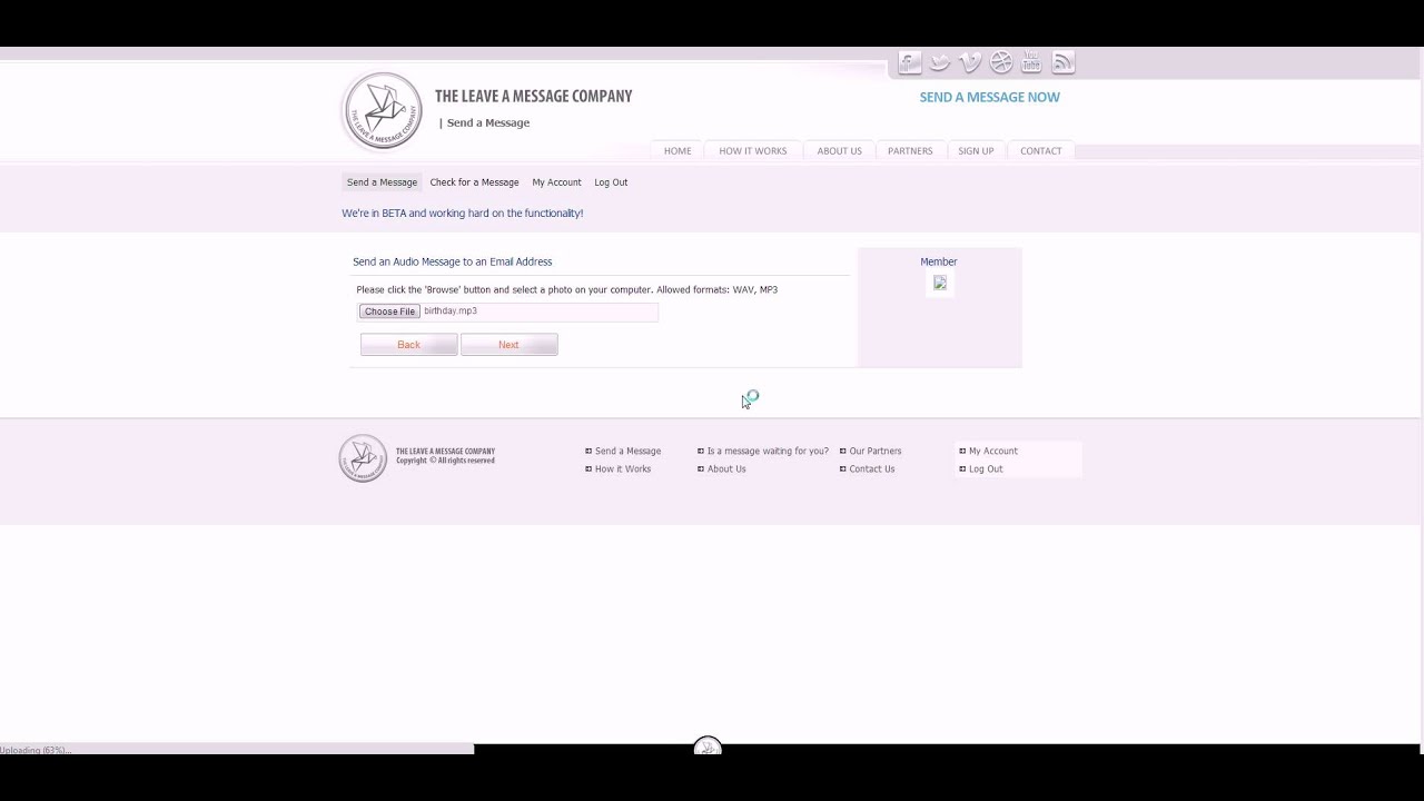 How to use The Leave a message Company website - YouTube