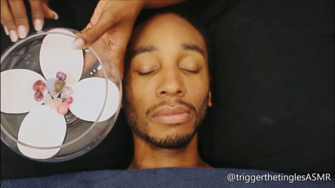 ASMR Men's Facial ~ Lots of Tapping & Crinkle Sounds - YouTube
