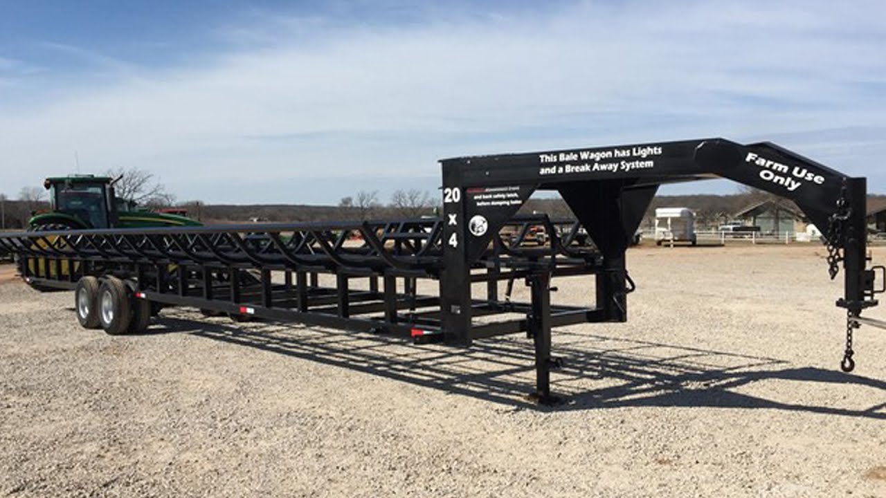 Review of Industries America 20x4 Bale Trailer - YouTube