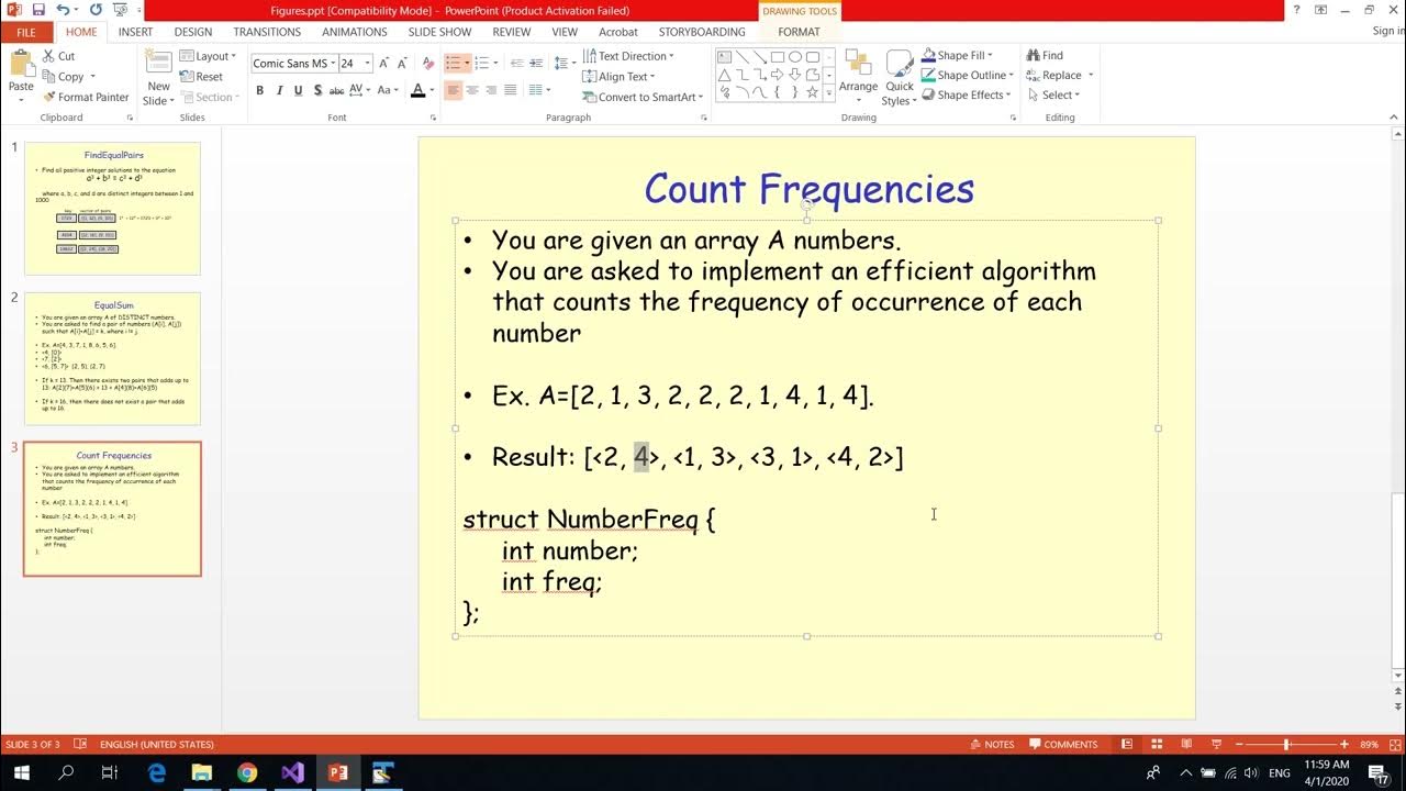 Count Frequencies - YouTube