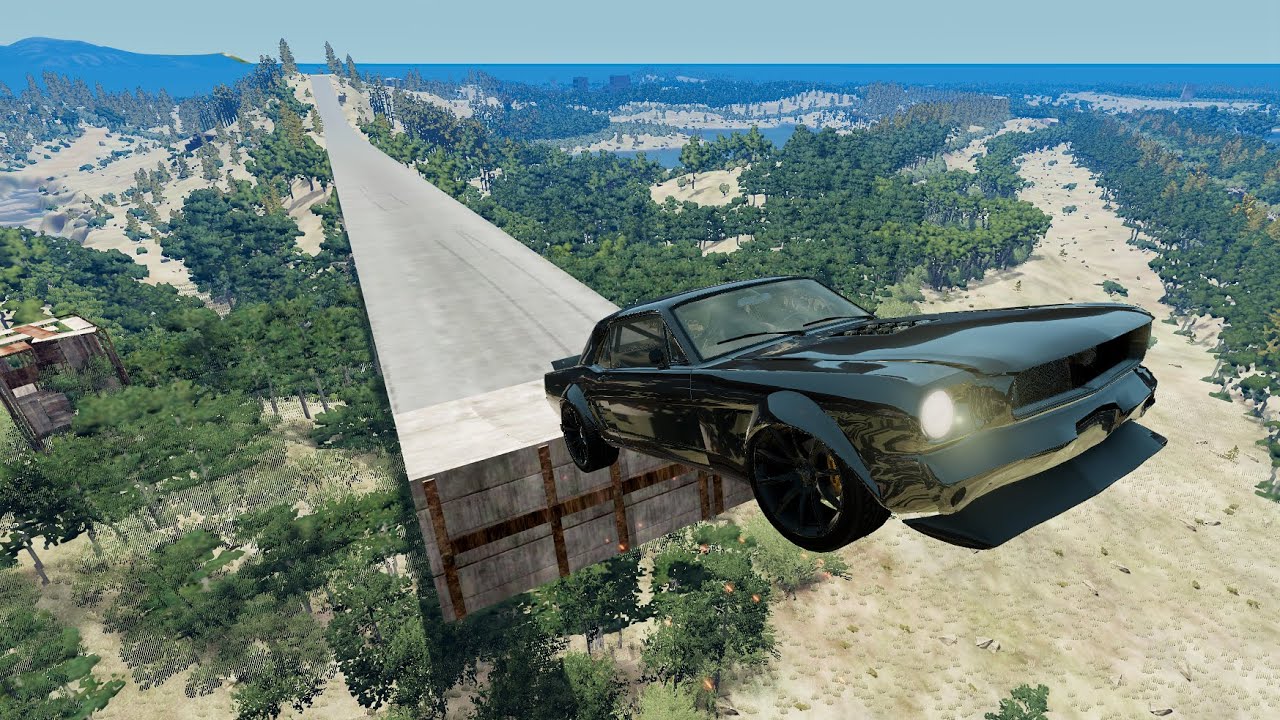 Speed jumping cars from a ski jump | BeamNG.drive - YouTube