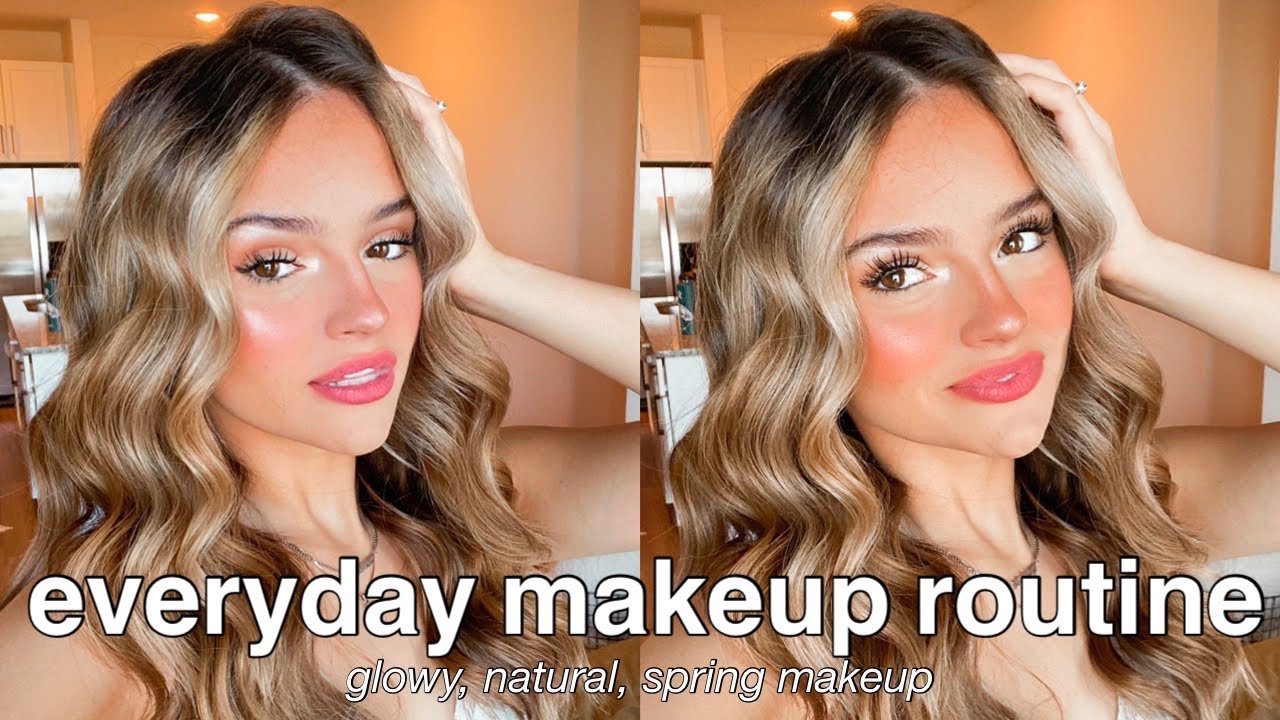 my *NEW* everyday makeup routine 2021! || glowy, natural, spring makeup ...