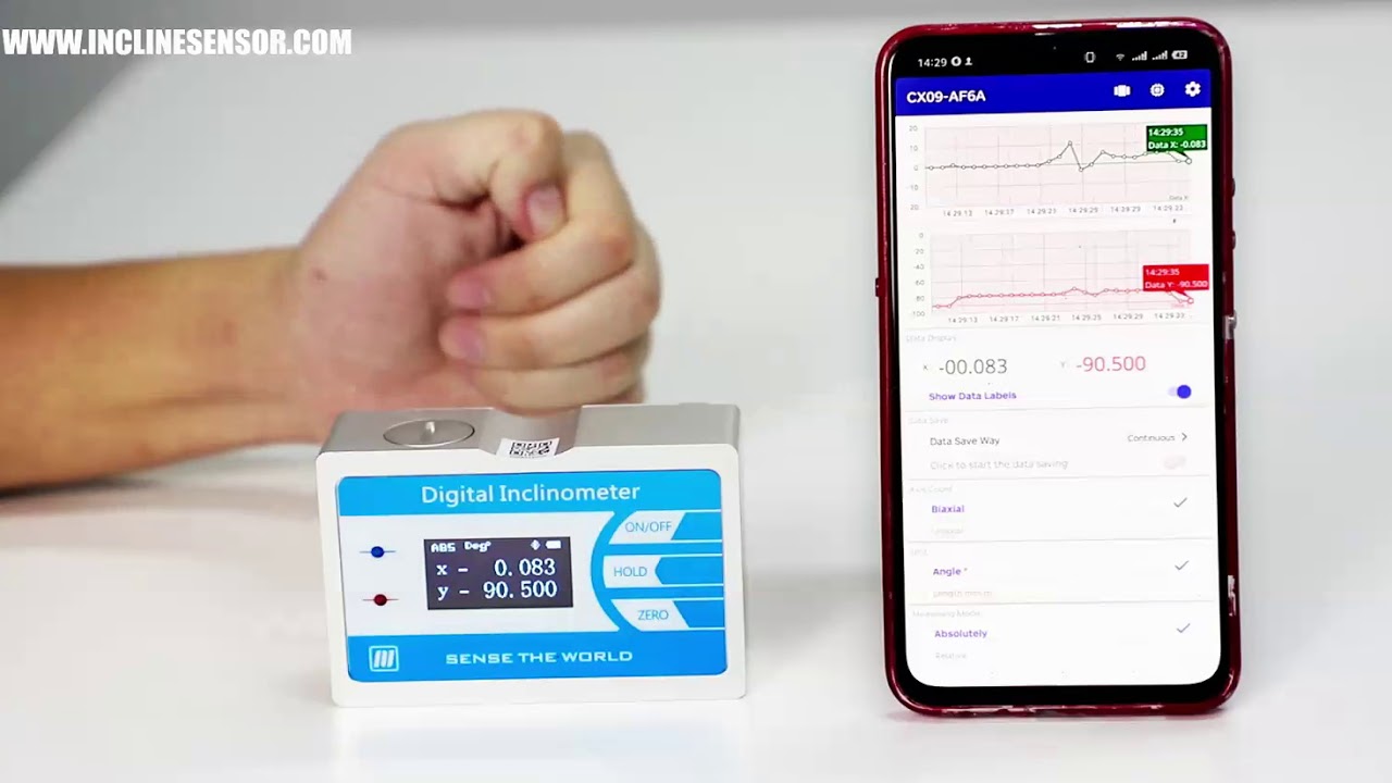 CX09 Digital Inclinometer with Bluetooth connectivity and Android app ...