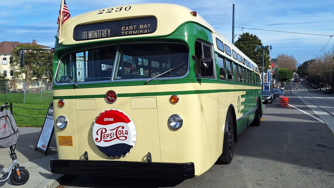 SF MUNI 1956 Mack C-49-DT #2230 | Muni Heritage Weekend 2023 - YouTube