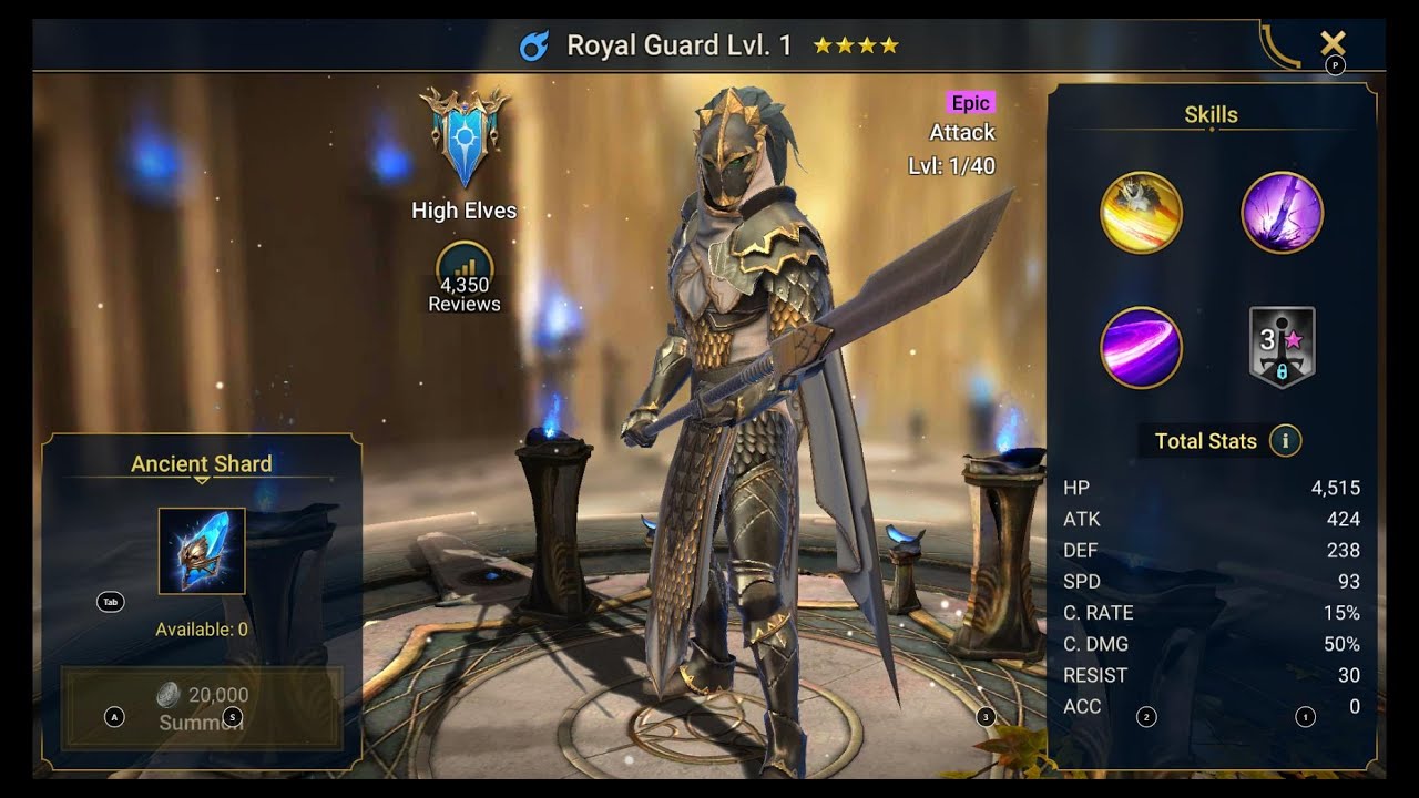 RAID: Shadow Legends - Unlocking Royal Guard (EPIC MAGIC Champion ...