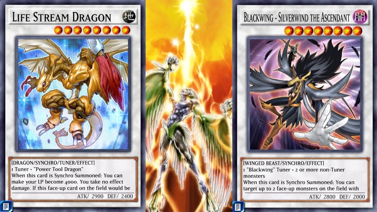 Yu-Gi-Oh! Duel Links-Life Stream Dragon avoids destruction by Blackwing ...