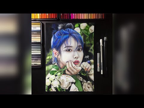IU (Lee Ji-eun) - Drawing Timelapse || Annelle Deocariza