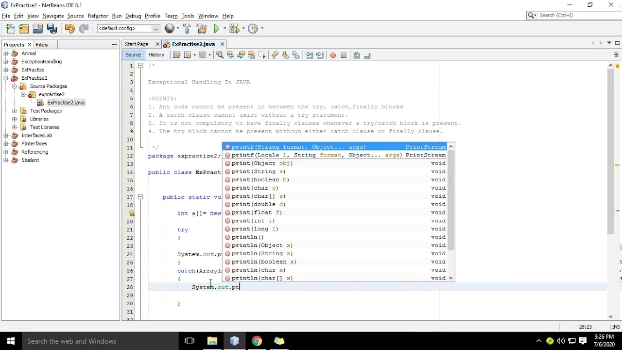 Exception Handling Example 2 Code And Urdu Explanation Part 4 Youtube