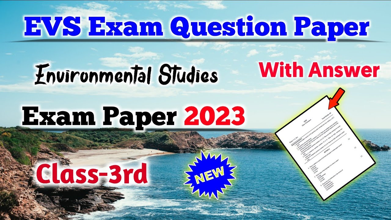 EVS Exam Question Paper Class 3 | Exam 2023 | 3rd Class EVS Paper ...