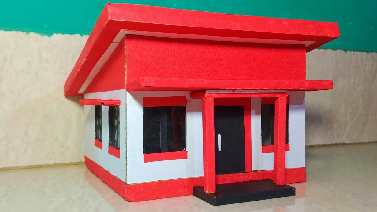 How to make a cardboard house 🏡| house with card board | Simple & easy ...