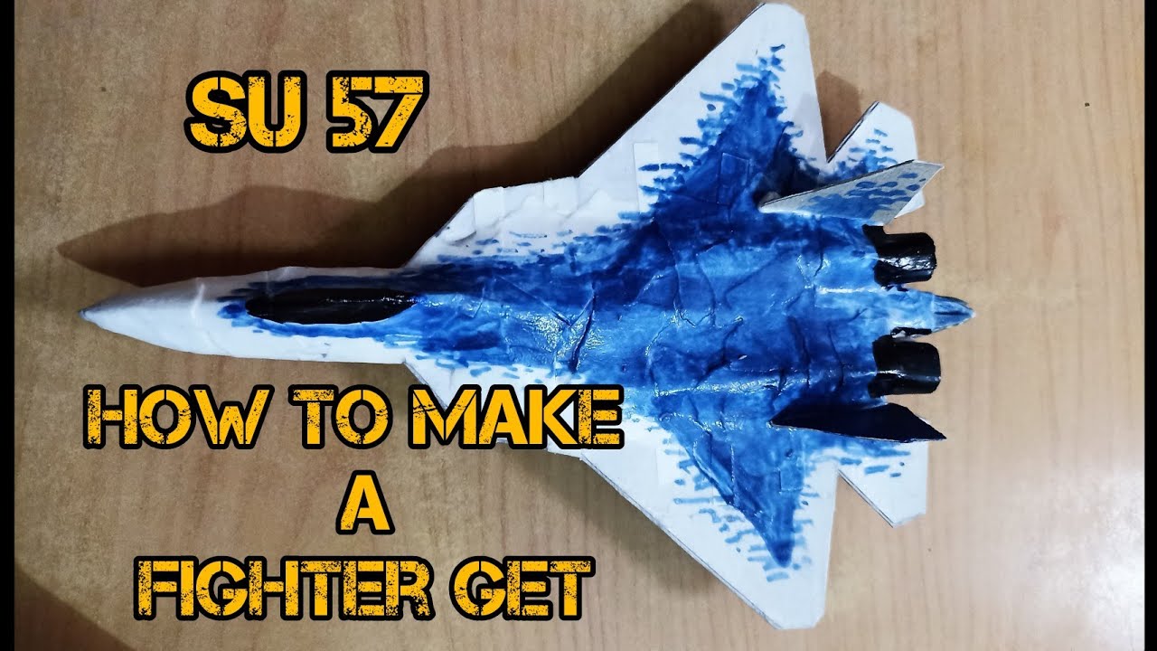 How to make a fighter jet with cardboard / Sukhoi SU-57 / - YouTube