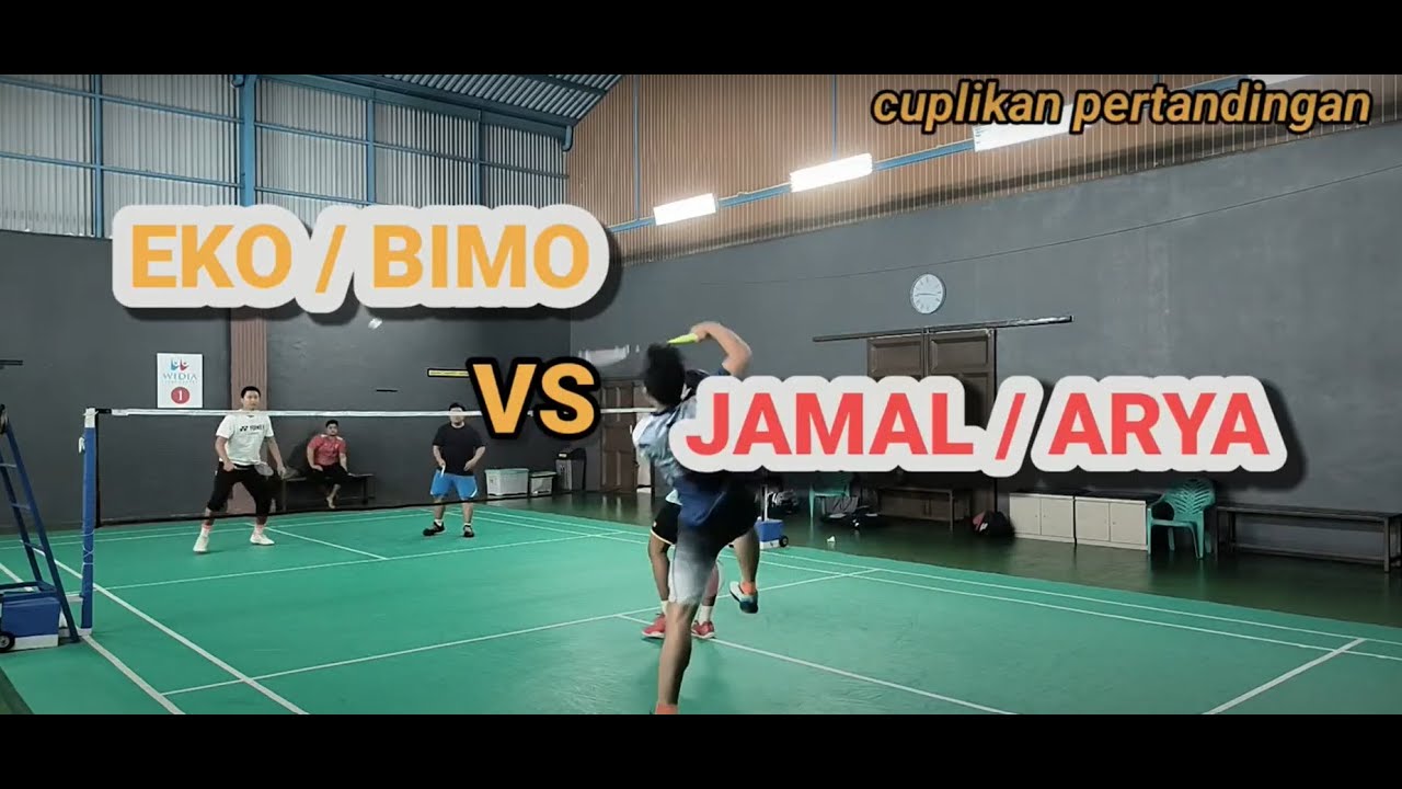 Latihan PB Classic Depok . Jamal / Arya Vs Eko / Bimo banyak rally dan ...