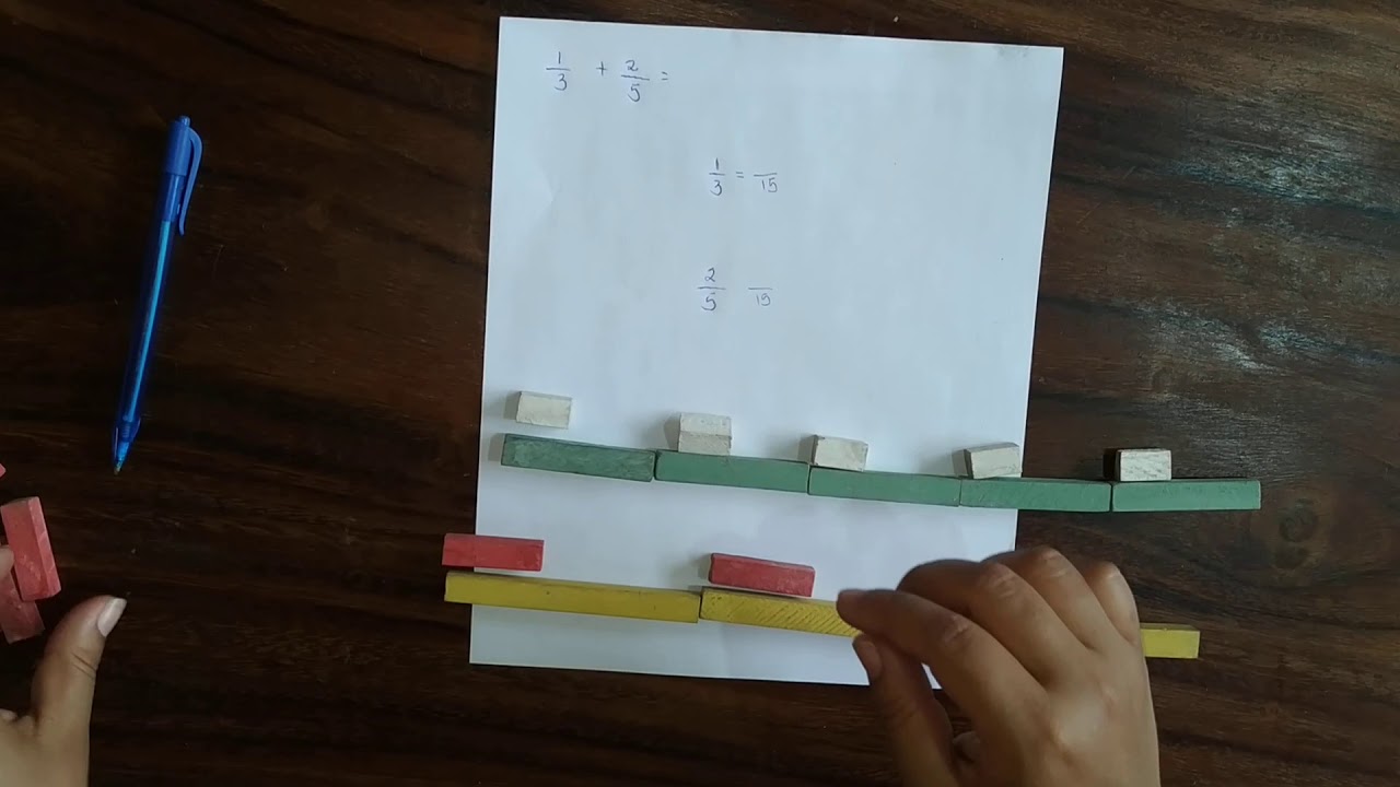 SUMA DE FRACCIONES, CON REGLETAS DE CUISENAIRE - YouTube