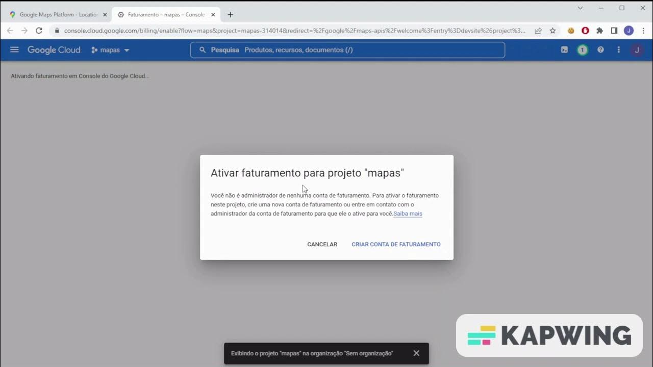 Como criar uma chave de API Google Maps - YouTube