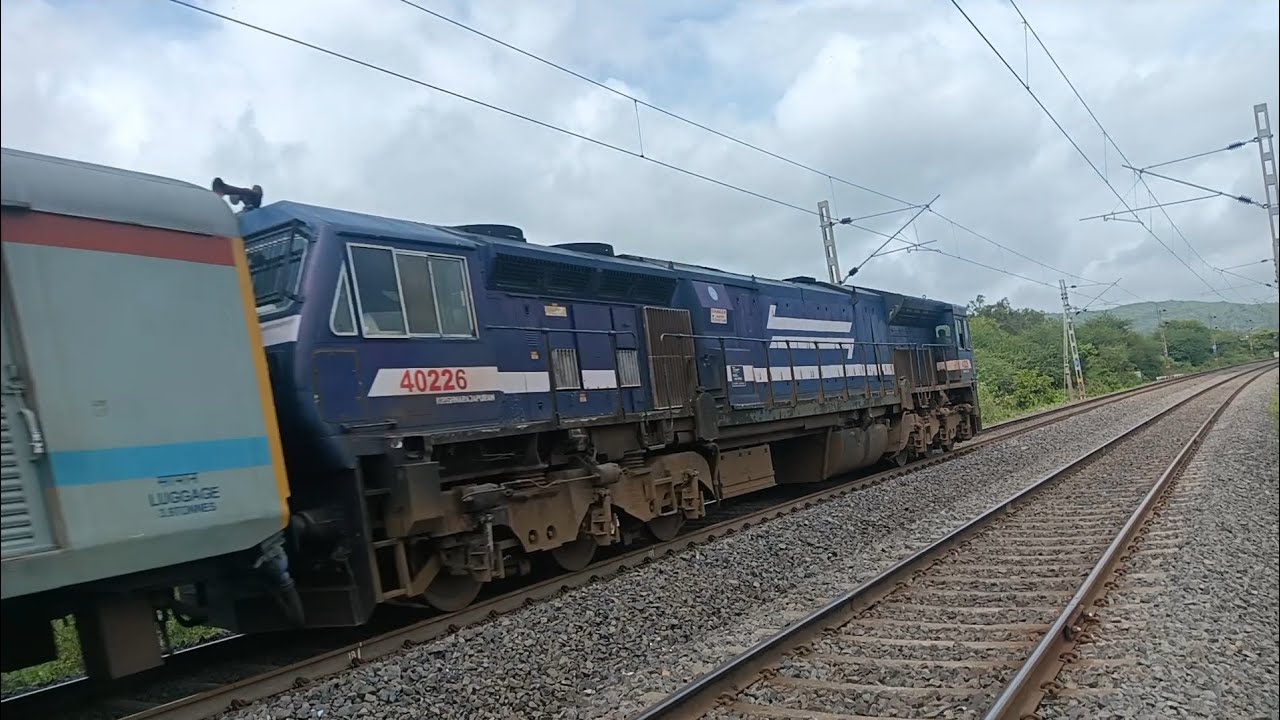 Police Bus Livery KJM WDP-4D with 16587 Yesvantpur - Bikaner Express ...